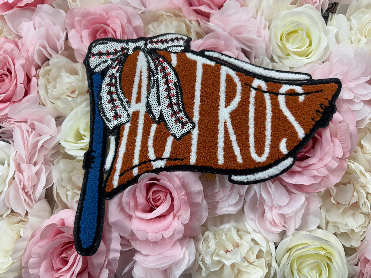 Baseball flag- chenille sequins adult patch – Wild Tribe Screen Prints LLC