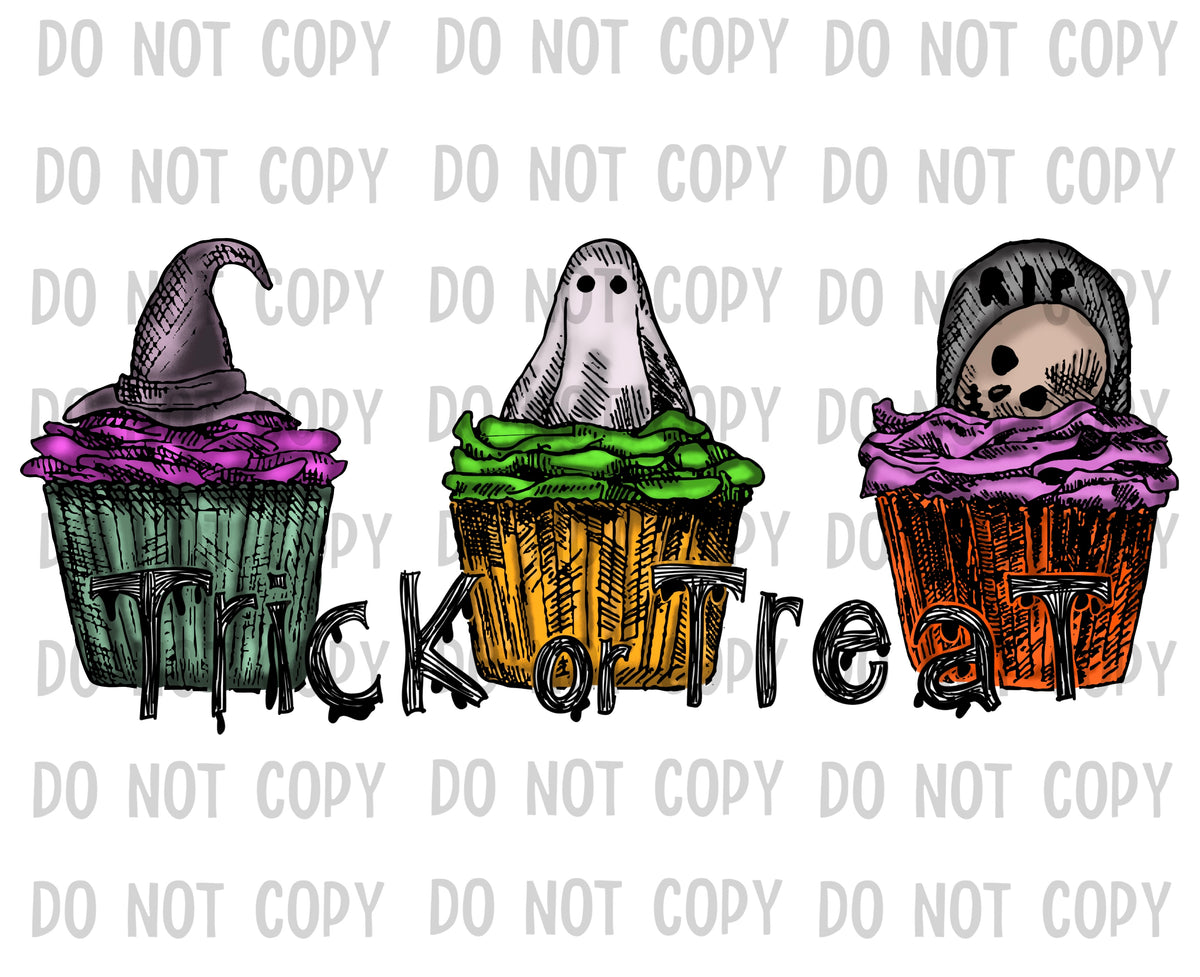 Cupcake trick or treat – Wild Tribe Screen Prints LLC