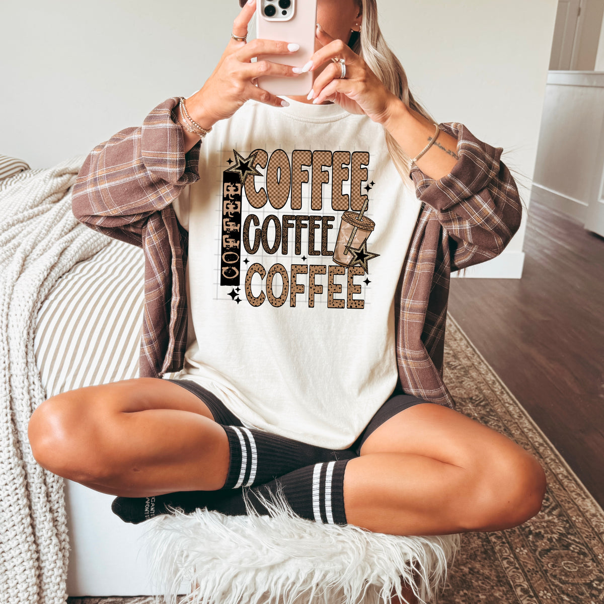 Iced Coffee Repeat - DTF TRANSFER-PREORDER – Wild Tribe Screen Prints LLC