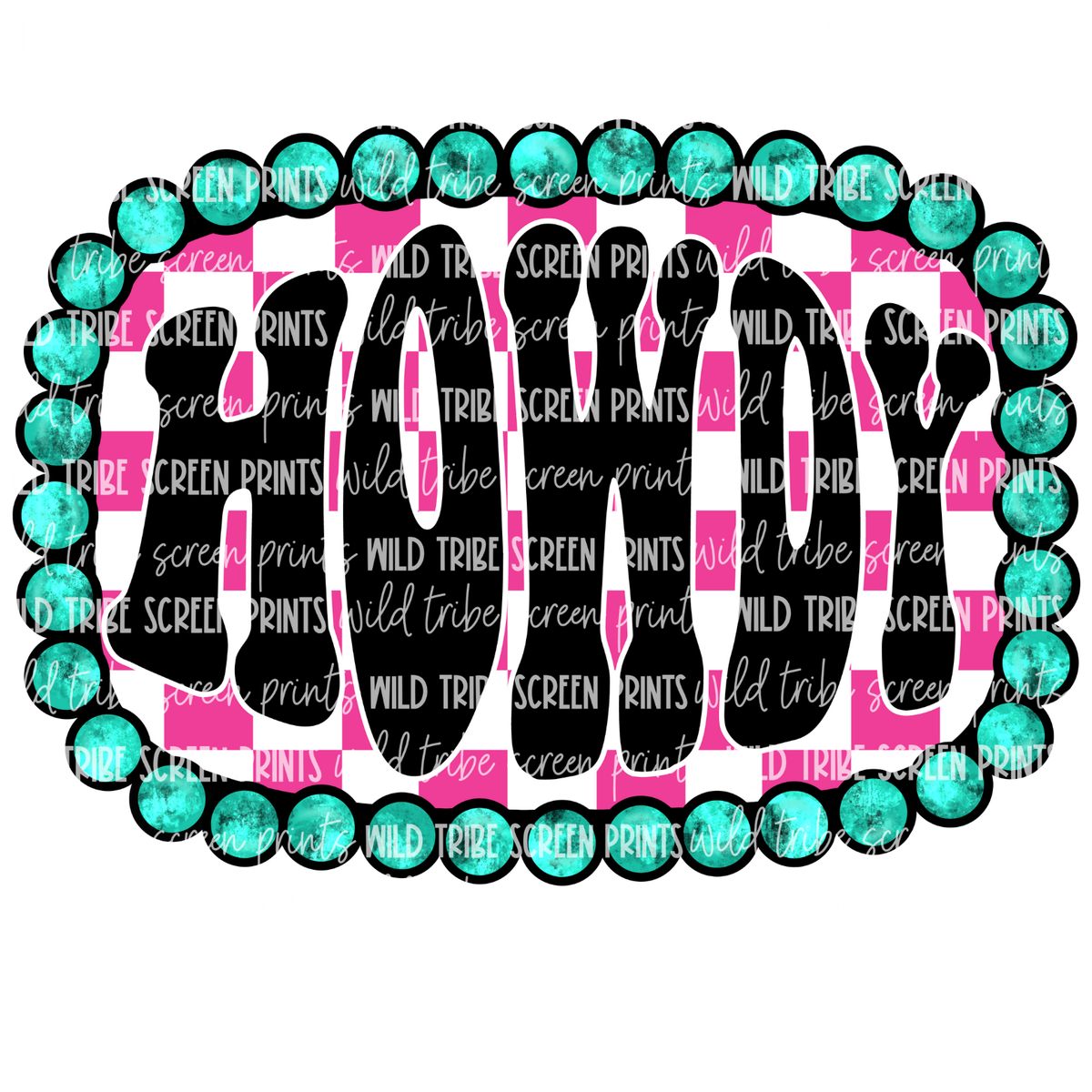 HOWDY PINK CHECKERED- SUBLIMATION TRANSFER – Wild Tribe Screen Prints LLC