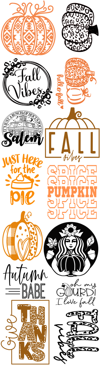 Fall SC-1 : 22x80- DTF Gang Sheet/ HOT PEEL – Wild Tribe Screen Prints LLC