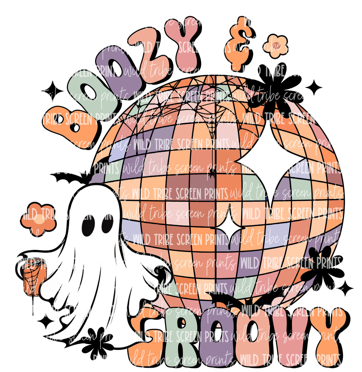 Boozy and Groovy – Wild Tribe Screen Prints LLC