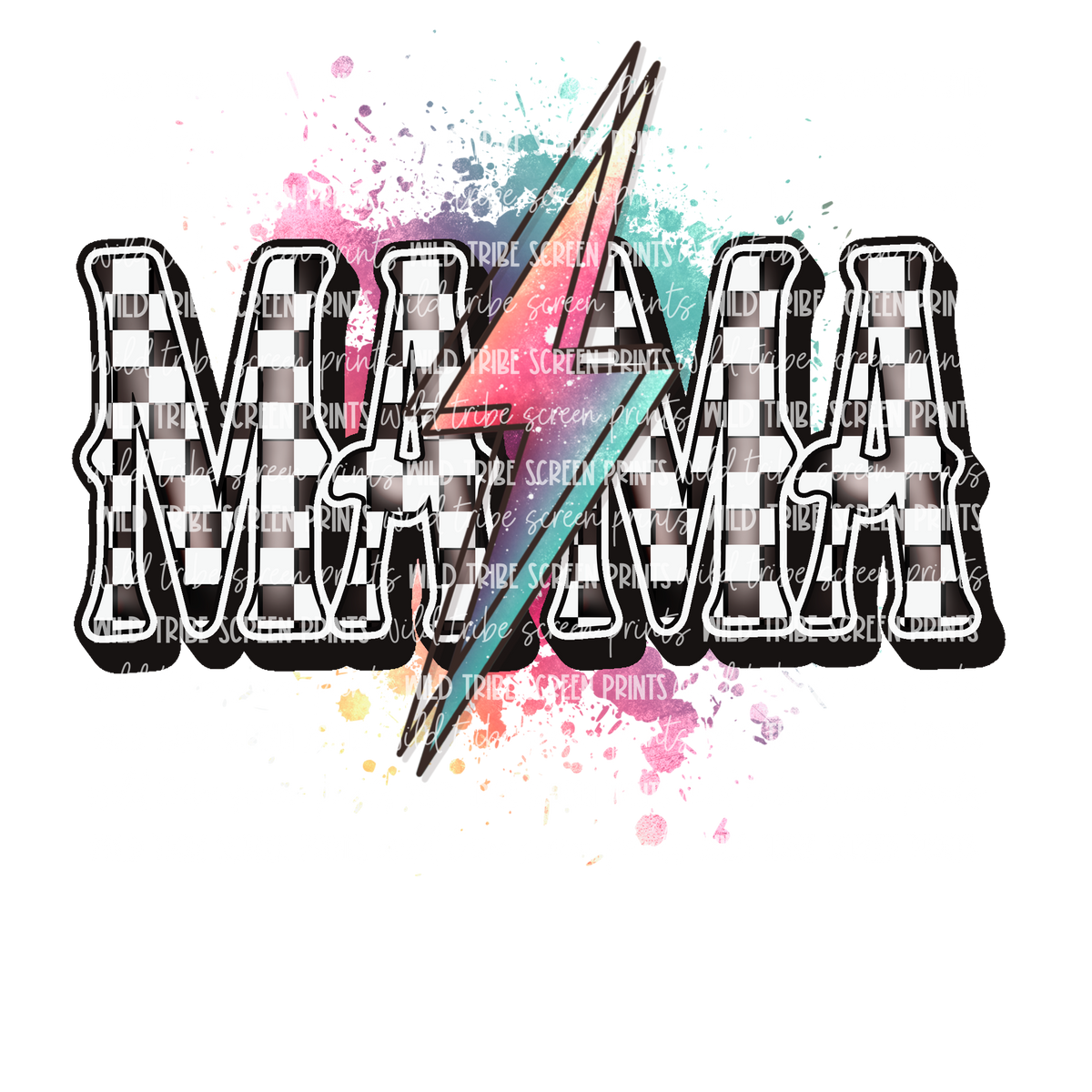 Checkered Mama – Wild Tribe Screen Prints LLC