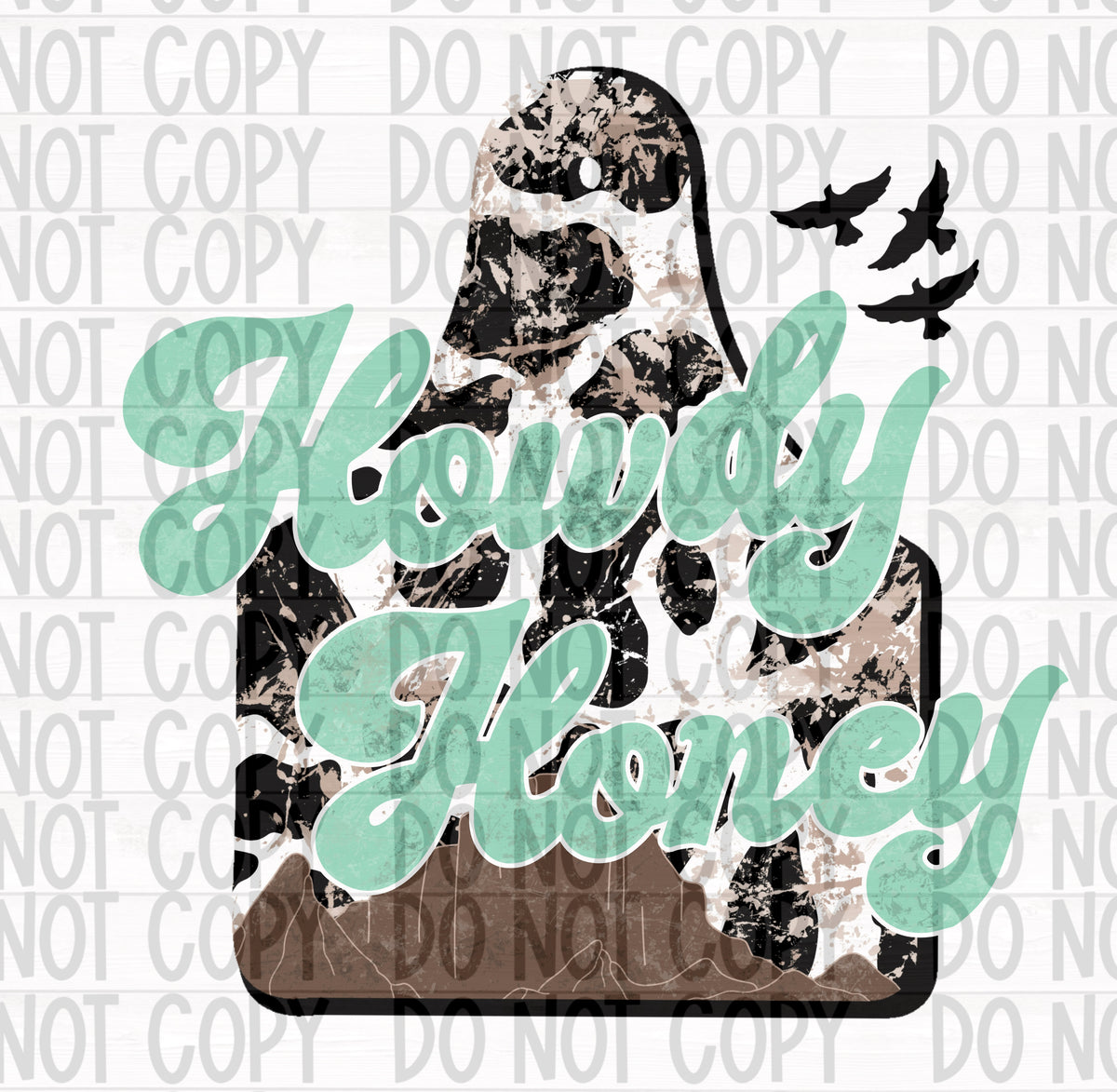 Howdy blue – Wild Tribe Screen Prints LLC