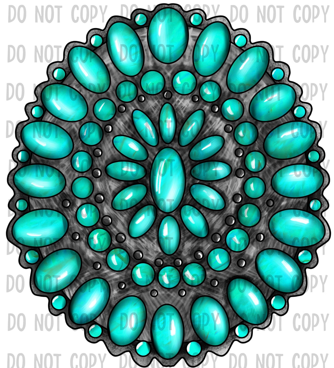 Blue concho – Wild Tribe Screen Prints LLC